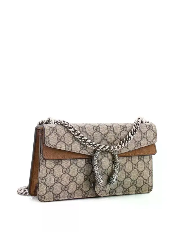 Gucci Dionysus Gg Coated Canvas Small Shoulder Bag With Crystal Embellished Metal - Brown