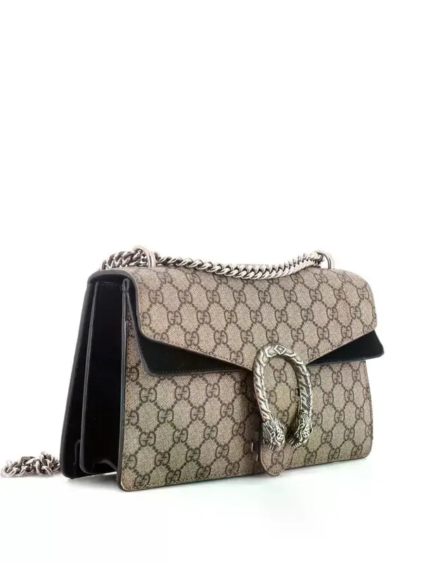 Gucci Dionysus Gg Coated Canvas Medium Shoulder Bag - Black