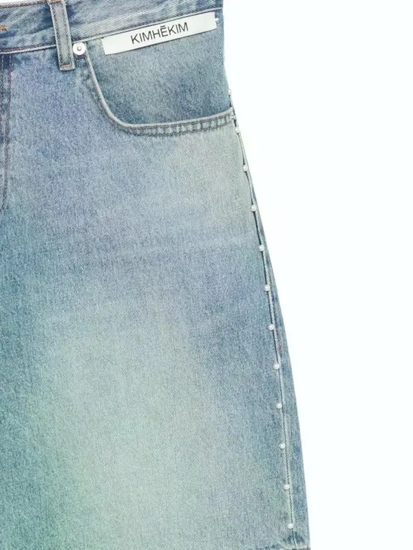 KIMHEKIM Faux-pearl Embellished Denim Shorts