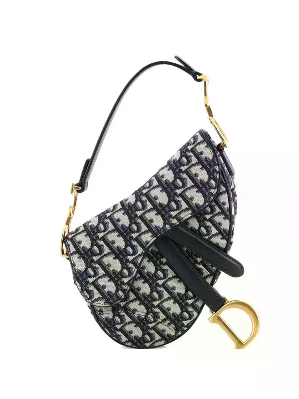 Dior Saddle Handbag Oblique Canvas Mini Shoulder Bag - Blue