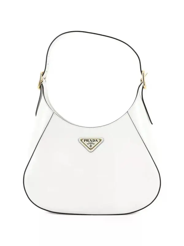 Prada Cleo Shoulder Bag Box Calf Medium Hobo Bag - White