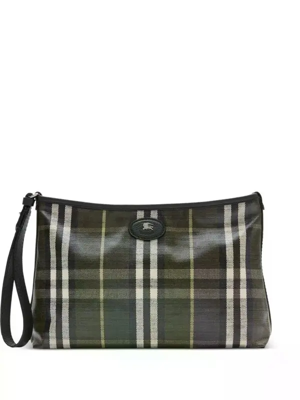 Burberry Highlands Check Pouch - Green