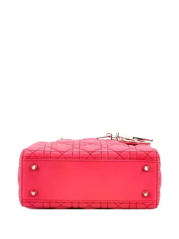 Dior My Abcdior Lady Bag Cannage Quilt Lambskin Crossbody Bag - Pink