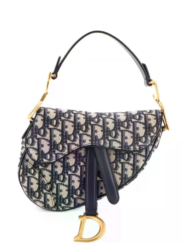 Dior Saddle Handbag Oblique Canvas Mini Shoulder Bag - Blue