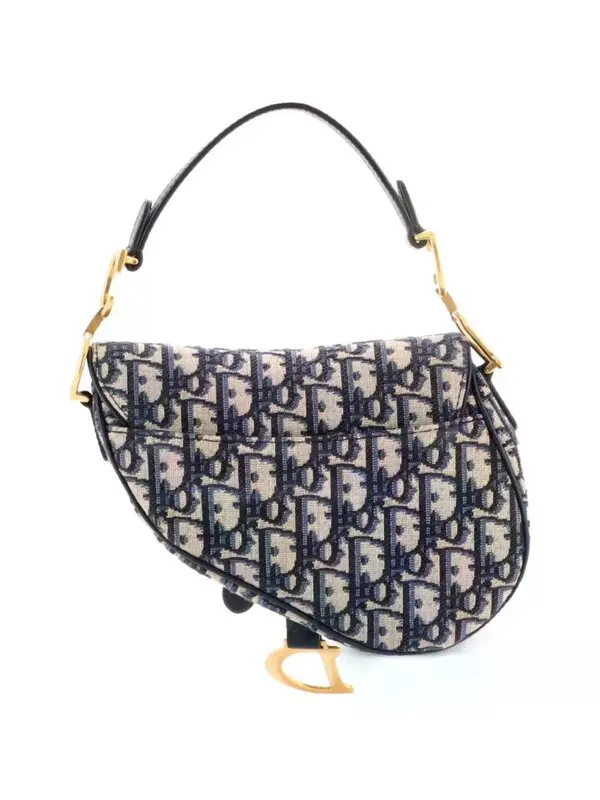 Dior Saddle Handbag Oblique Canvas Mini Shoulder Bag - Blue