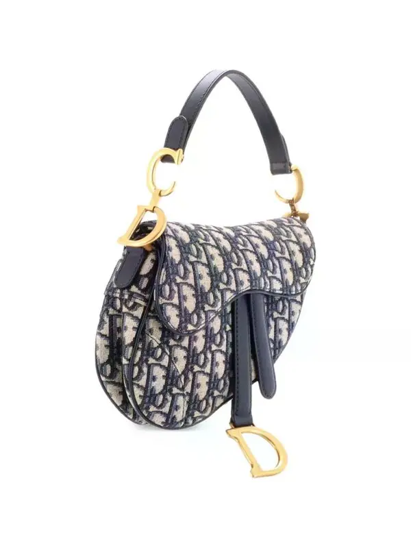 Dior Saddle Handbag Oblique Canvas Mini Shoulder Bag - Blue