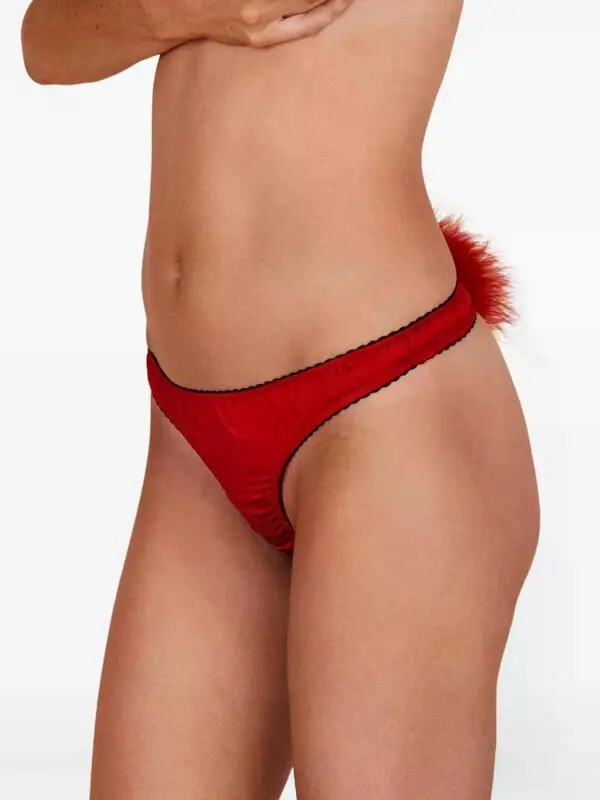GILDA & PEARL Feathered Silk Thong