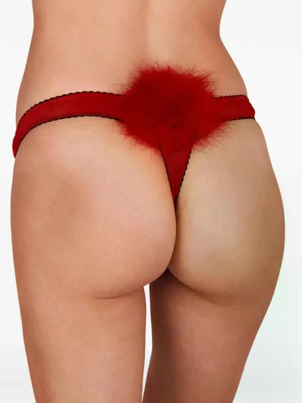 GILDA & PEARL Feathered Silk Thong