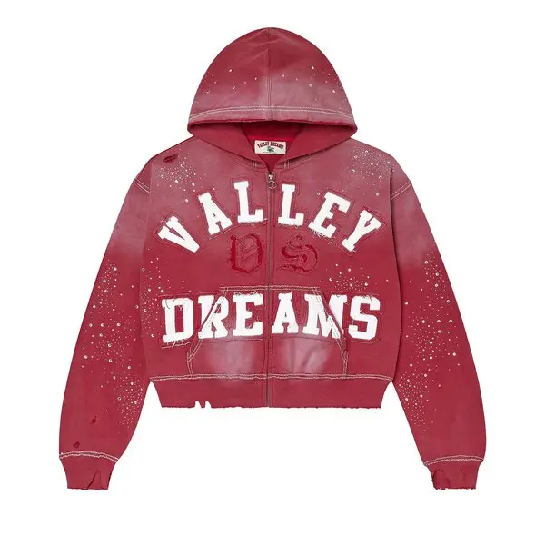 VALE FOREVER Classico Zip Up Hoodie - Red