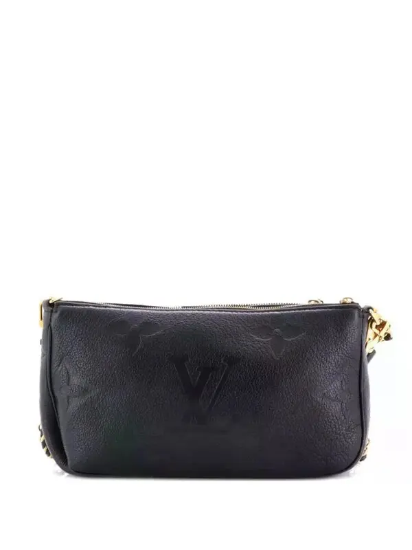 LOUIS VUITTON Multi Pochette Accessoires Monogram Empreinte Giant Crossbody Bag - Black