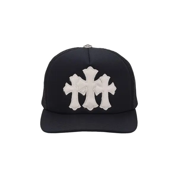 Chrome Hearts Cemetery Cross Trucker Hat - Black