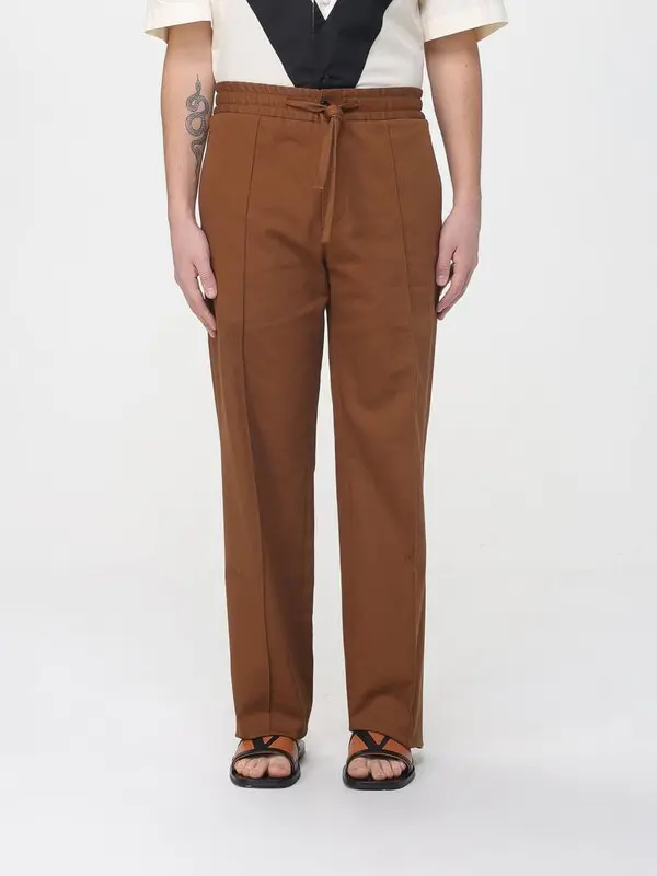 Valentino Garavani Gabardine Drawstring Trousers - Brown