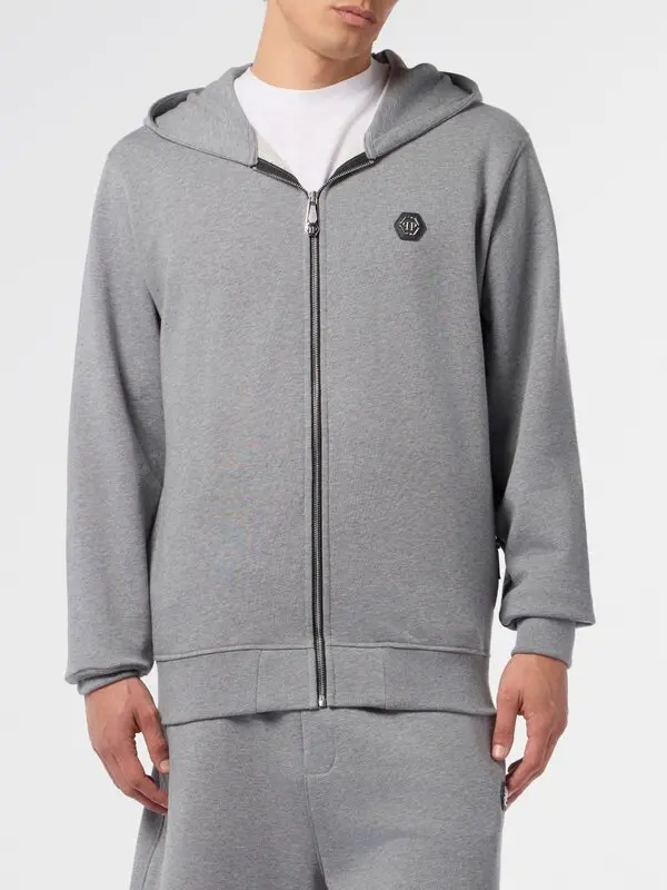 Philipp Plein Zip-up Hoodie - Grey