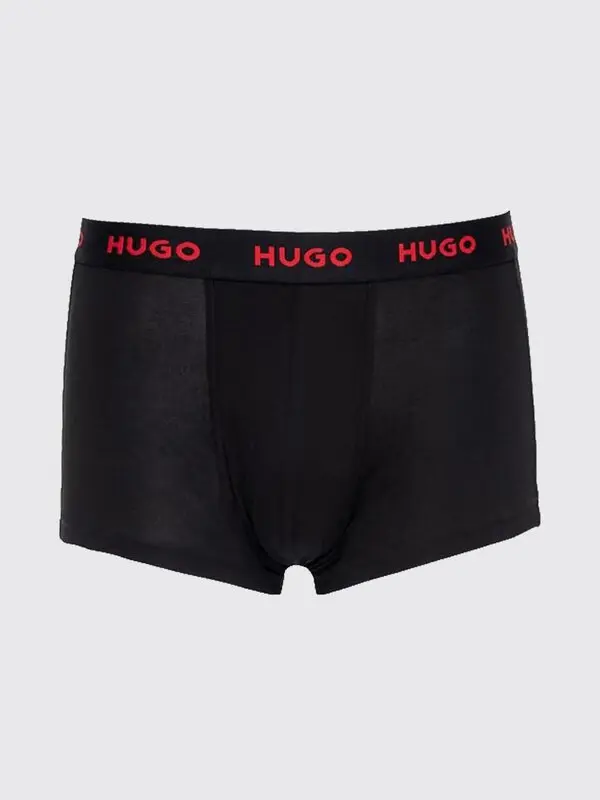 Hugo Set Of 3 Stretch Cotton Boxer Shorts - Grey