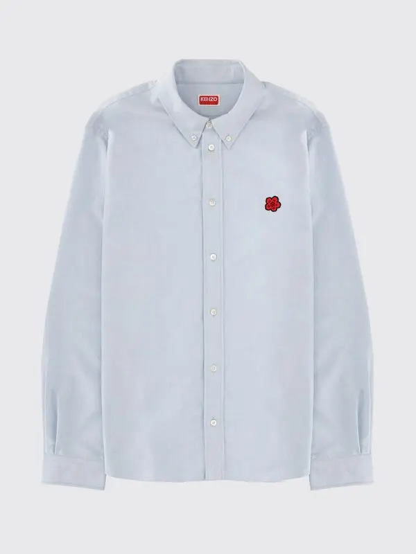 Kenzo Classic Cotton Shirt With Boke Flower - Gnawed Blue