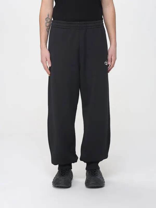 DIESEL® Cotton Jogging Trousers - Black
