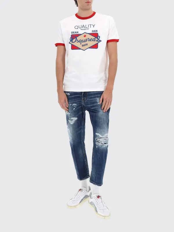 Dsquared2 Distressed Stretch Denim Slim Fit Jeans