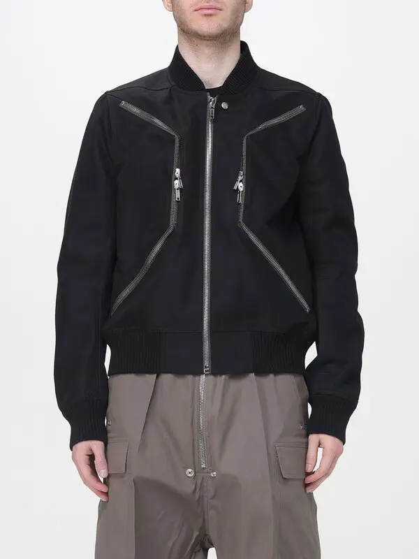 Rick Owens Cotton Bomber Jacket - Black