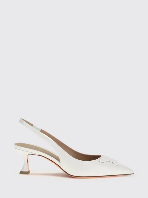 Santoni Slingback Pumps - White