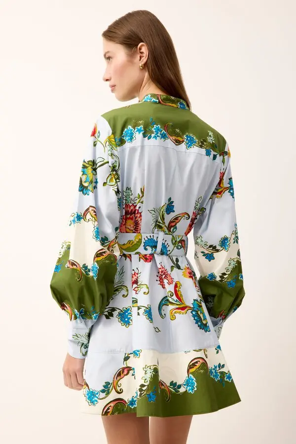 MARIE OLIVER Printed Cotton Shirt Dress