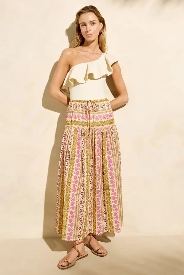 MARIE OLIVER Louise Midi Skirt - Seashell