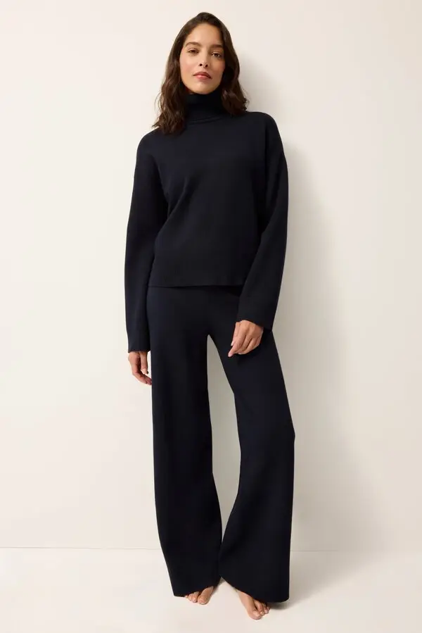 MARIE OLIVER Oversized Knit Sweater - Navy