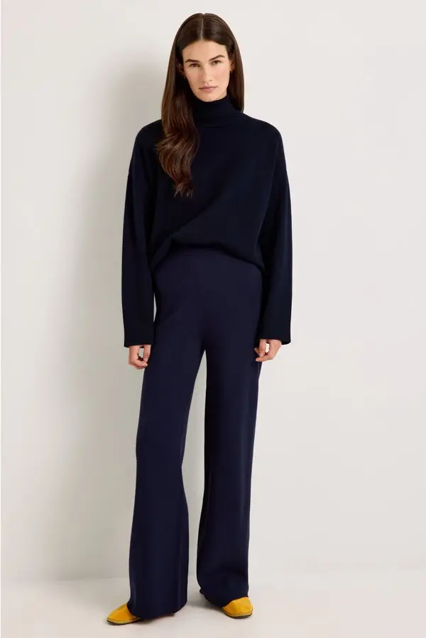 MARIE OLIVER Oversized Knit Sweater - Navy