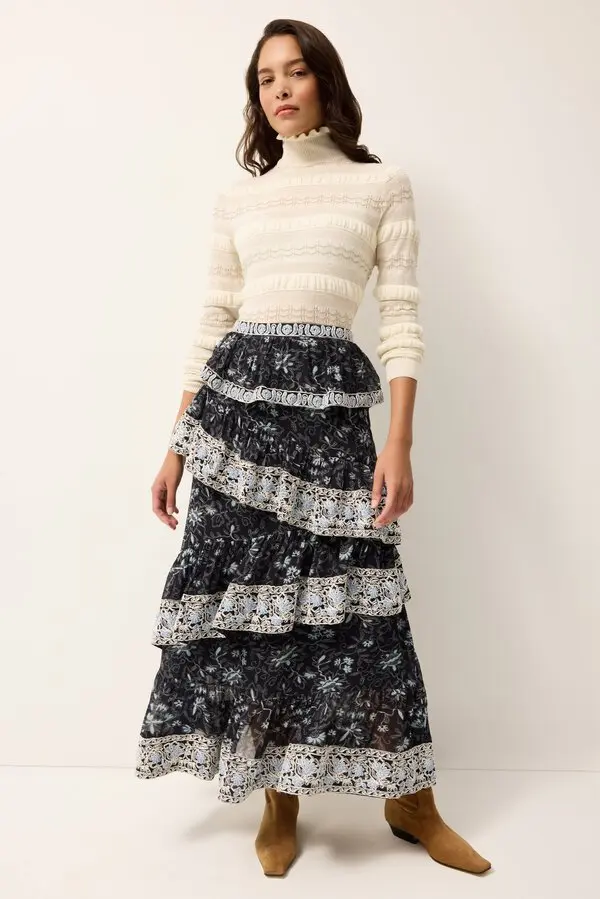 MARIE OLIVER Paislee Maxi Skirt