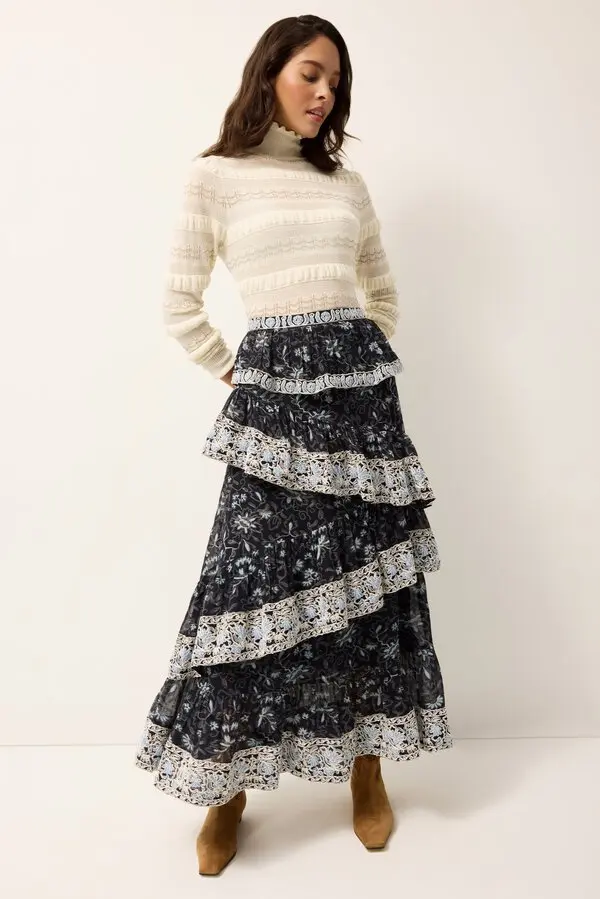 MARIE OLIVER Paislee Maxi Skirt