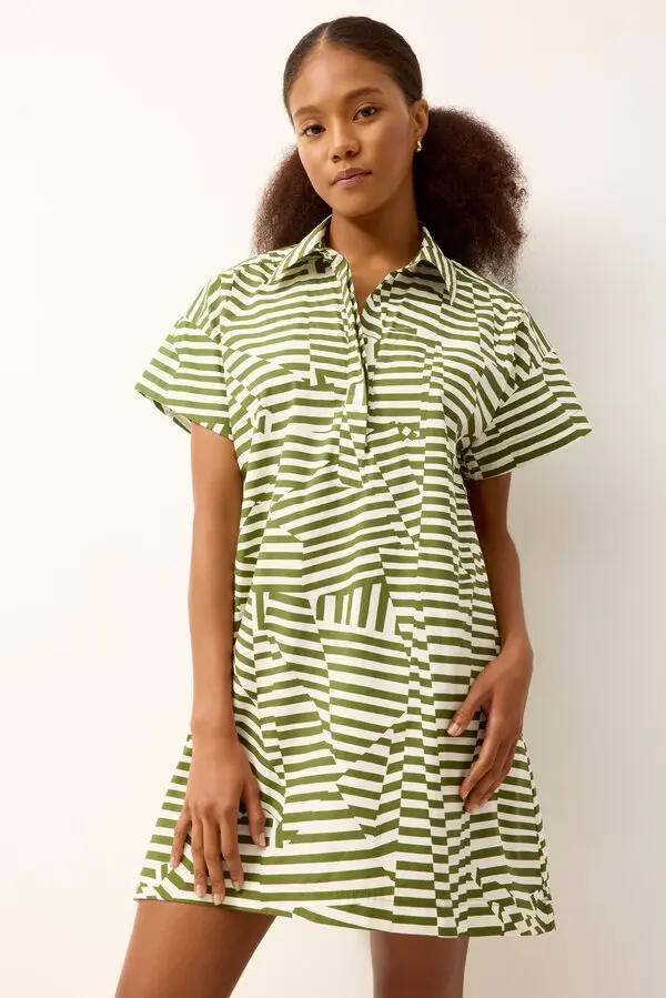 MARIE OLIVER Striped Cotton Dress - Brolly