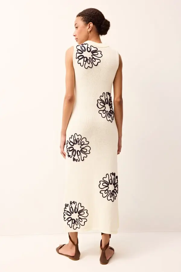 MARIE OLIVER Patricia Embroidered Knit Dress