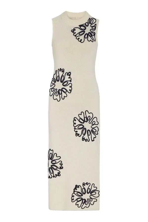 MARIE OLIVER Patricia Embroidered Knit Dress