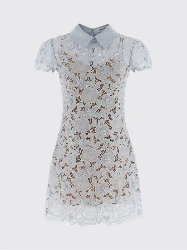 SELF-PORTRAIT Lace Dress With Peter Pan Collar