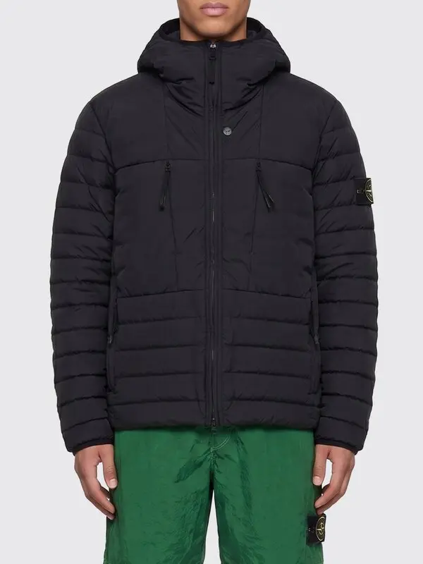 Stone Island Padded Hooded Jacket - Blue