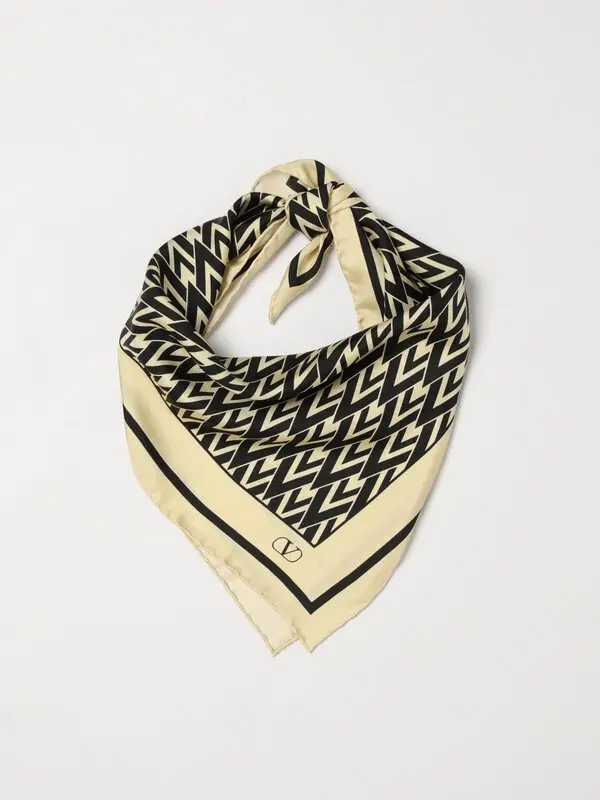 Valentino Garavani Toute La V Silk Foulard - Beige