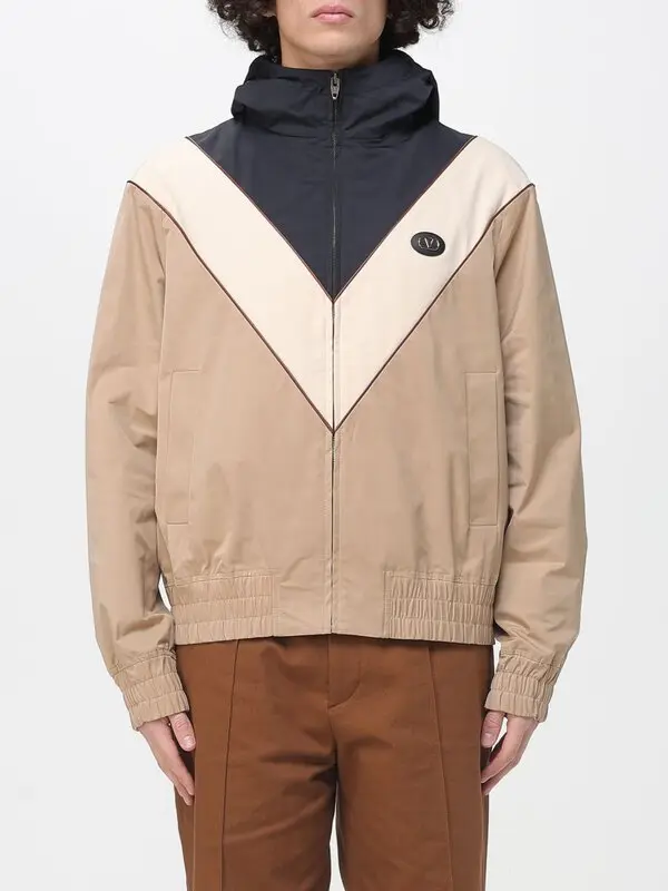 Valentino Garavani Hooded Windbreaker Jacket - Multicolor