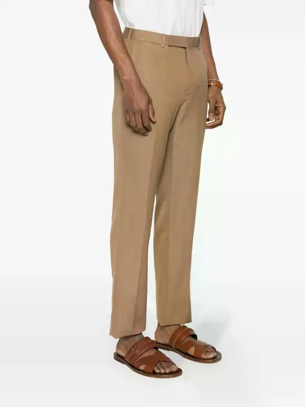Zegna Pressed-crease Straight-leg Trousers