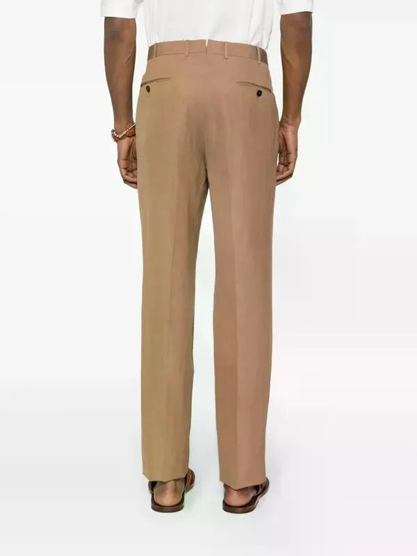 Zegna Pressed-crease Straight-leg Trousers