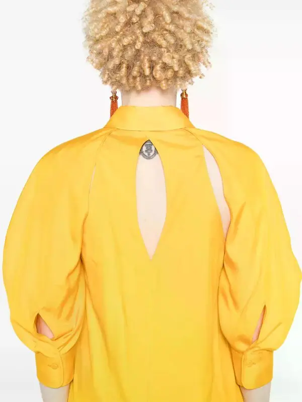 Chloé Open-shoulder Silk Blouse