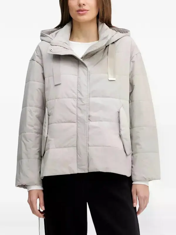 Sisley Quilted Hooded Jacket - Grey