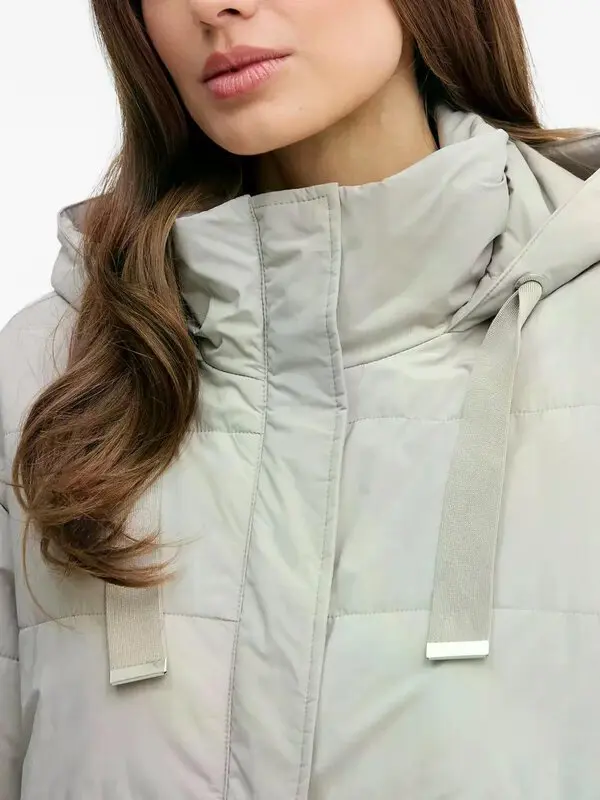 Sisley Quilted Hooded Jacket - Grey