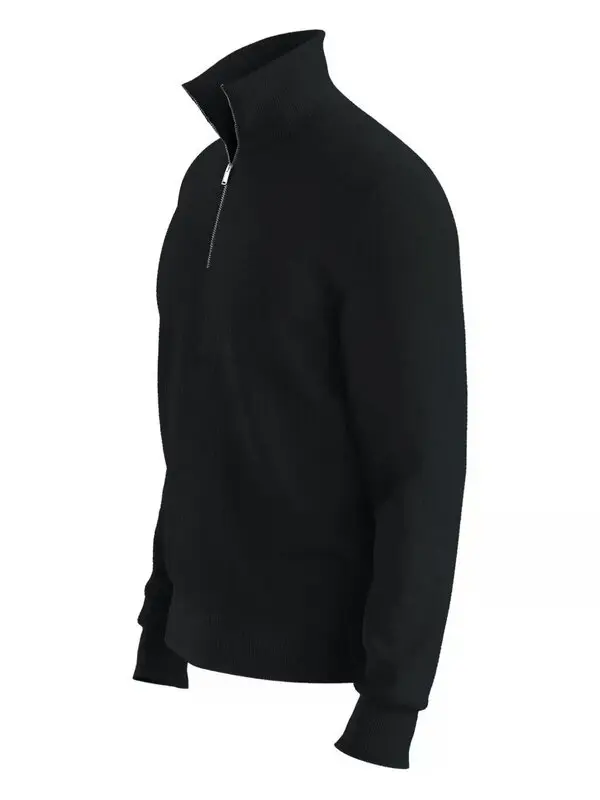 BOSS Textured Zip Sweater