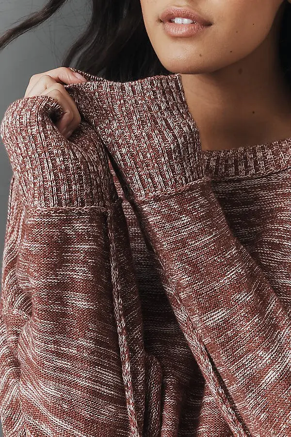 PILCRO Goldie Wool Blend Long-sleeve Crew-neck Sweater - Tortoise