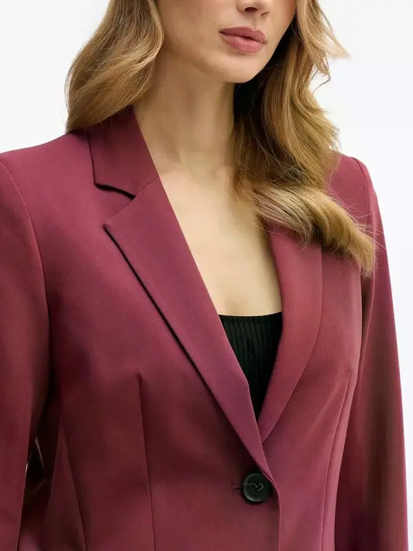 Sisley Notched-lapels Blazer - Red