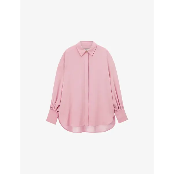 JOSEPH Camilia Relaxed-fit Satin Blouse - Blush