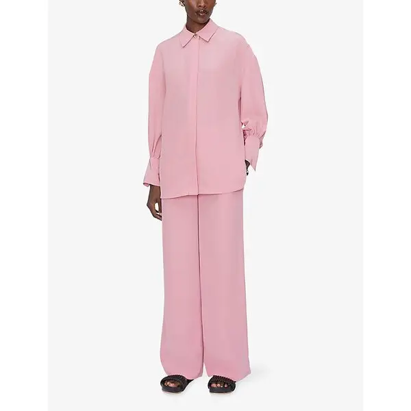 JOSEPH Camilia Relaxed-fit Satin Blouse - Blush