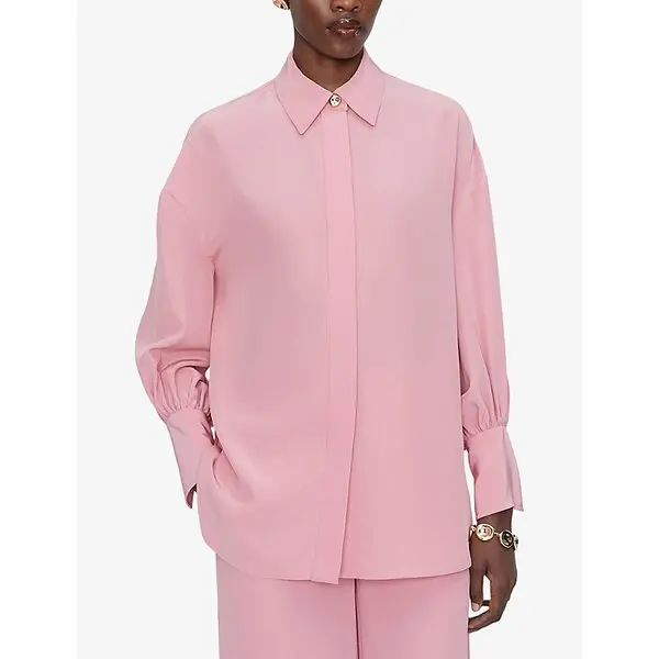 JOSEPH Camilia Relaxed-fit Satin Blouse - Blush