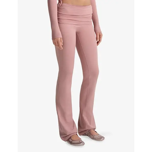 NIKESKIMS Matte Fold-over Slim Flare Leggings
