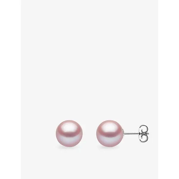 Yoko London Classic Pearl Stud Earrings - 18ct White Gold