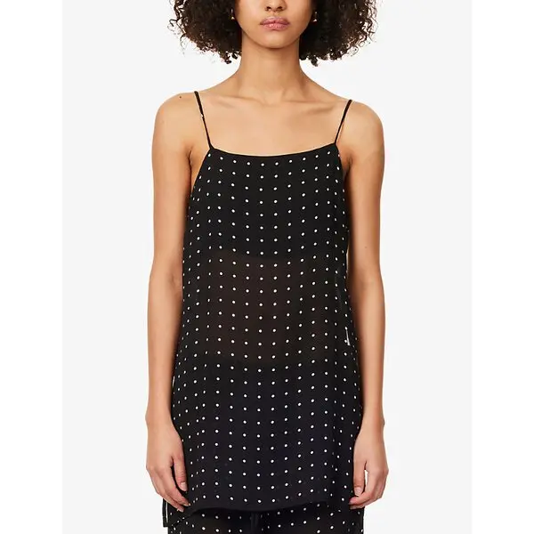 Dissh Vanessa Polka-dot Woven Cami Top